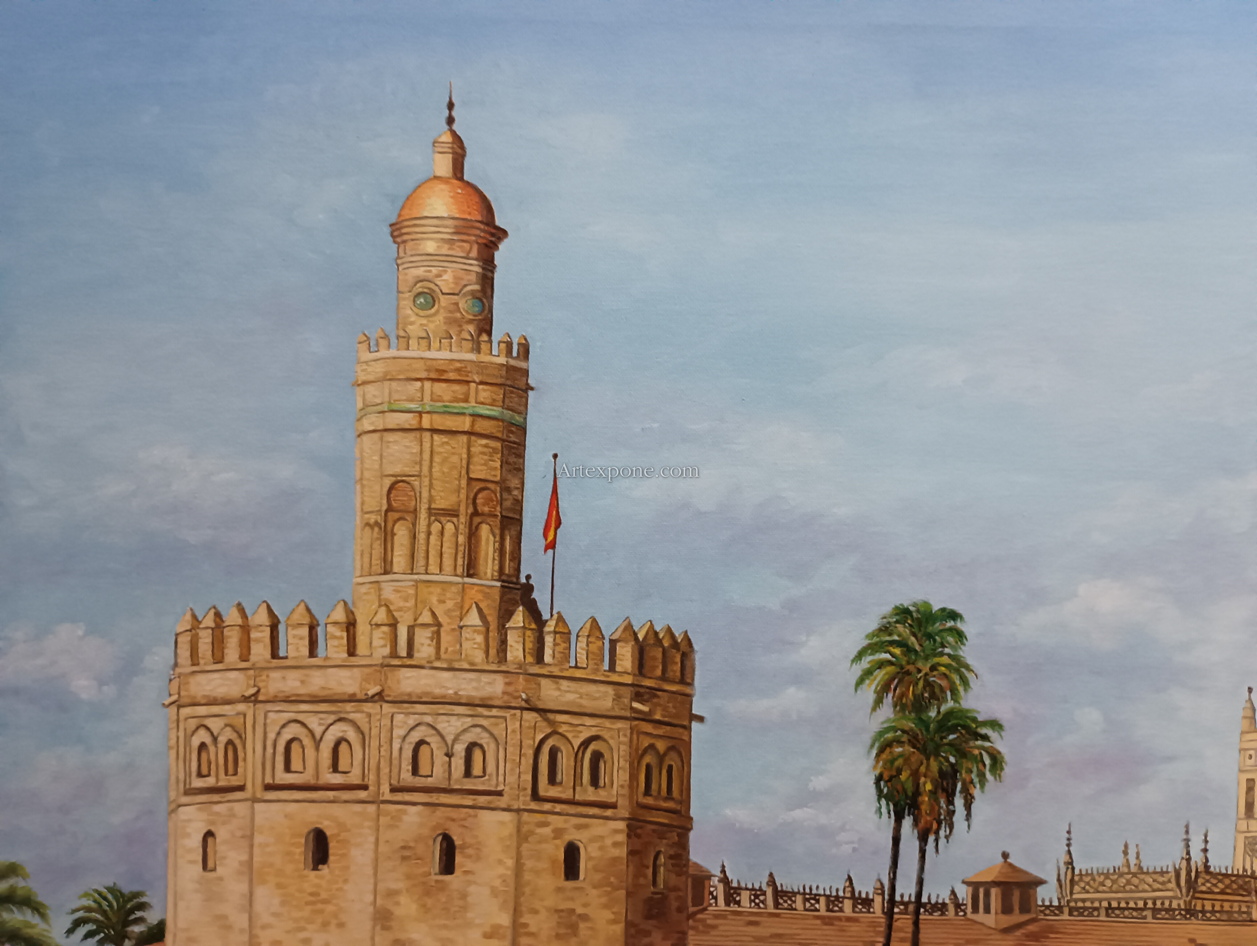 "Torre del oro y Giralda", V.Oña. Obra de arte | Artexpone.com