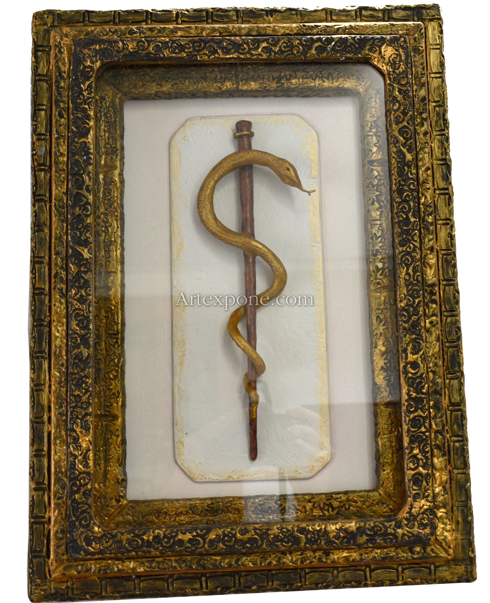 "Marco Rústico Alto Relieve Esculapio Medicina", Altemir Brehm. Obra de ...