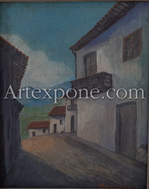 "CALLE DE PUEBLO DE LA SIERRA", Pedro Azabache. Obra de arte ...